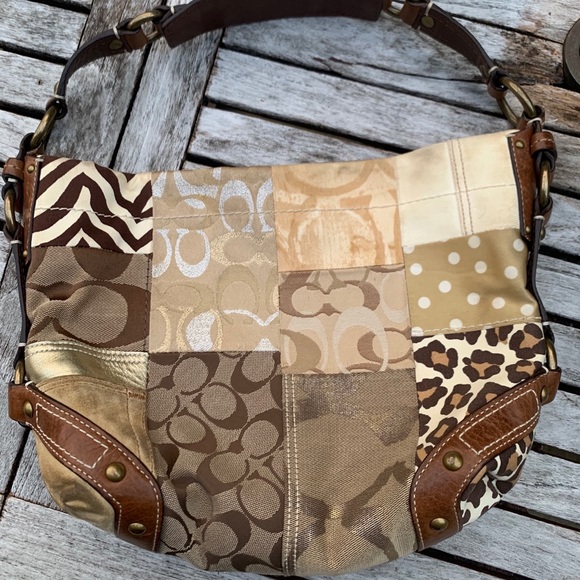 Coach | Bags | Coach Animal Print Patchwork Bagpurse | Poshmark